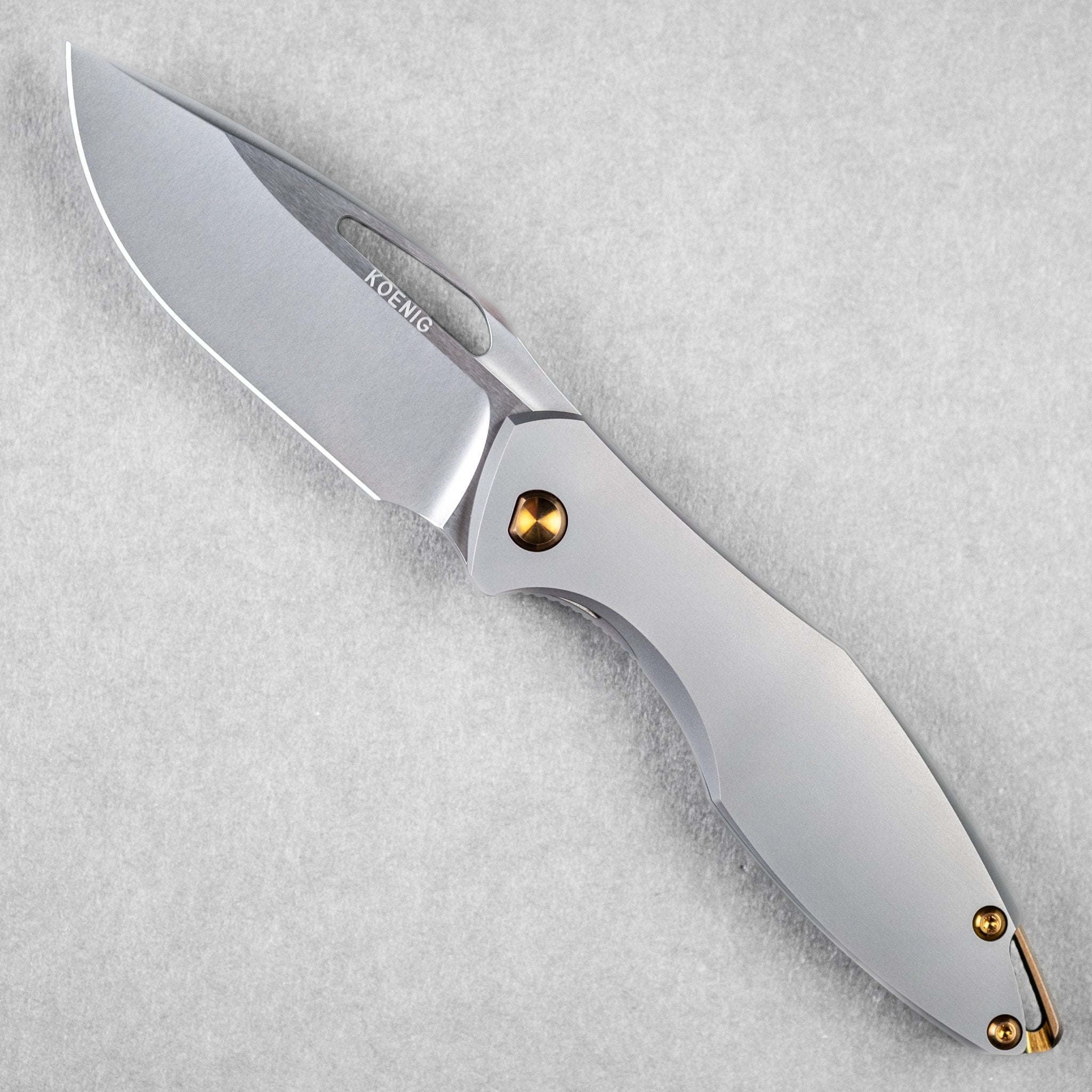 Koenig Arius - Non-Flipper w/ Bronze Anodized Ti Hardware & Burnished ...